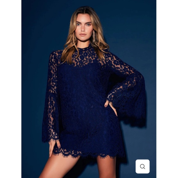 Endless Rose | Dresses | Nwt Endless Rose Royal Blue Bell Sleeve Lace ...
